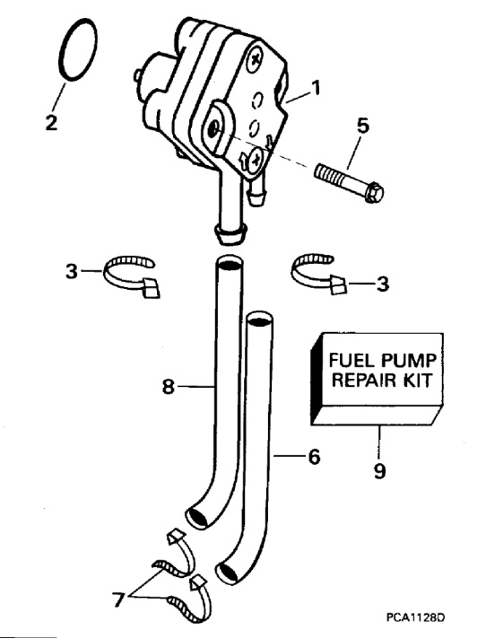 Fuel pump repair kit Evinrude F9.9 / F15 - Venepori.fi verkkokauppa